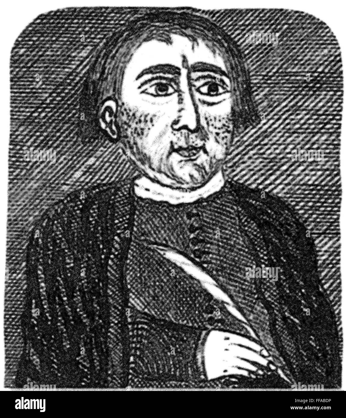 NICHOLAS FLAMEL (c1330-1418?). /nFrench alchemist. Woodcut, n.d Stock ...