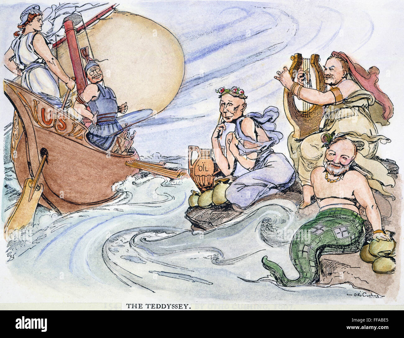 ROOSEVELT CARTOON, 1907. /n'The Teddyssey: The Sirens Try to Lure ...