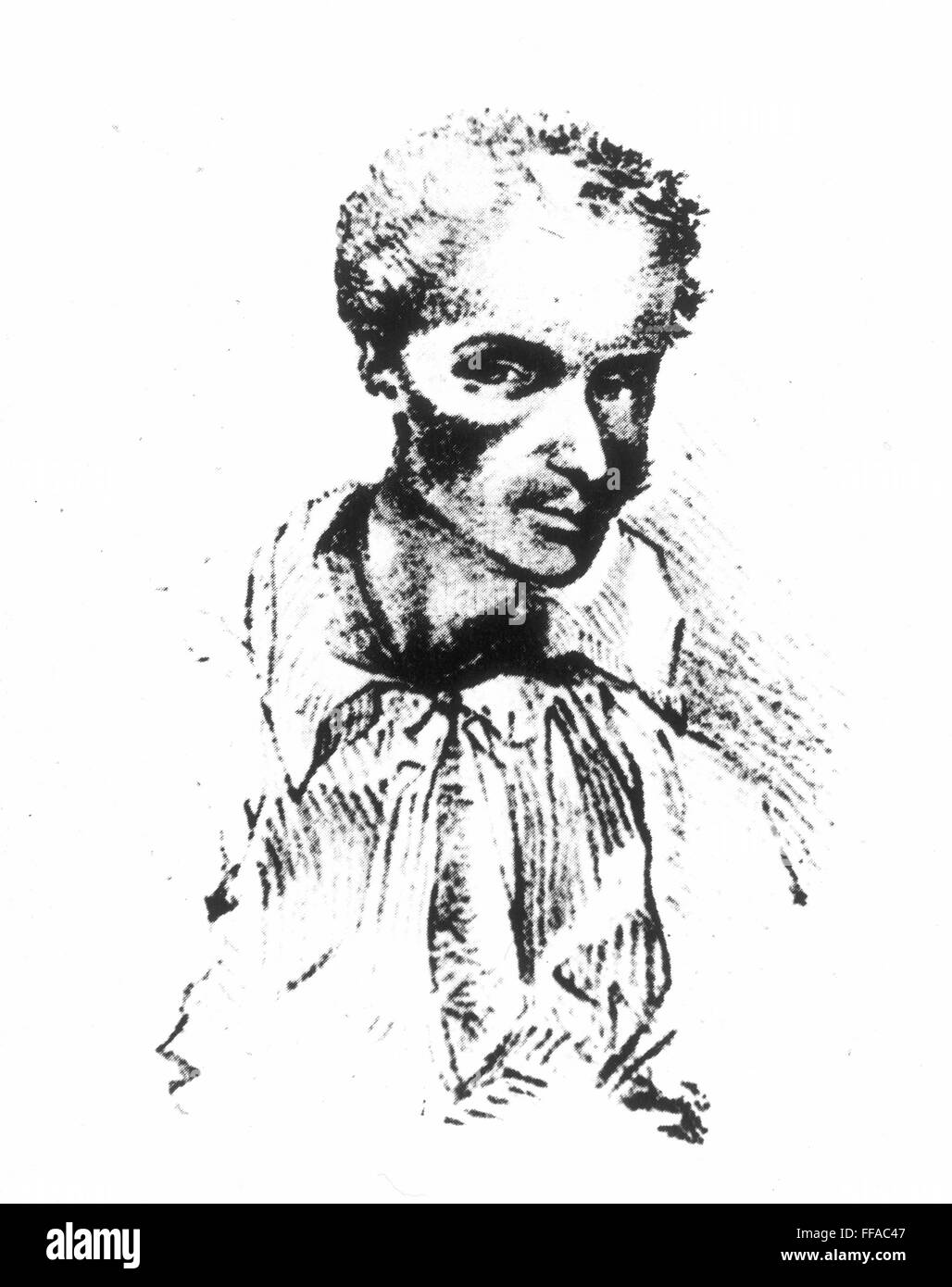 RENE LAENNEC (1781-1826). /nFrench physician. Lithograph, self-portrait ...