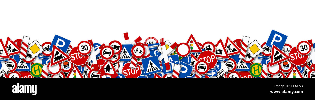 Forest of traffic signs hi-res stock photography and images - Alamy