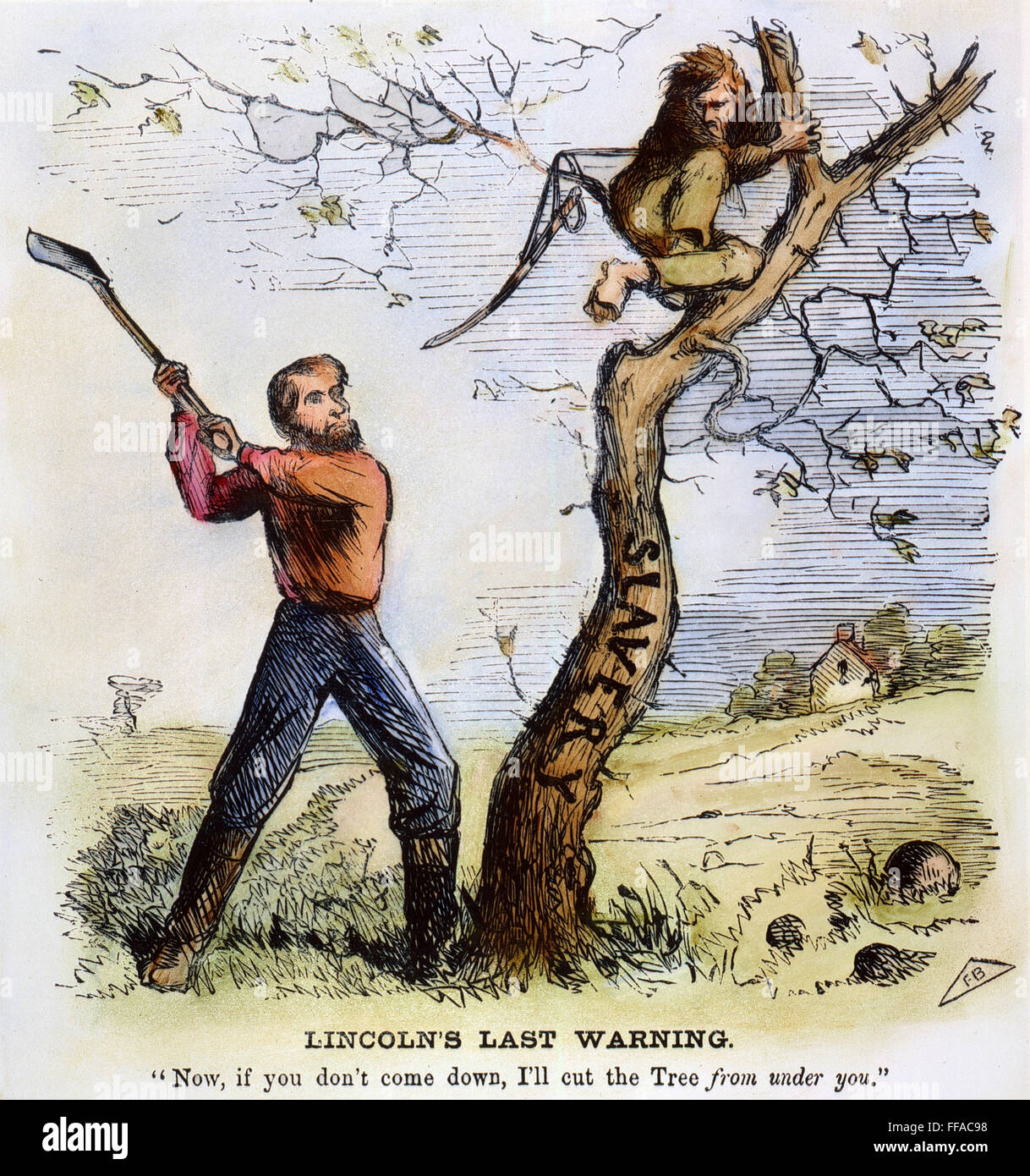 Cartoon lincoln davis civil war hi-res stock photography and images - Alamy