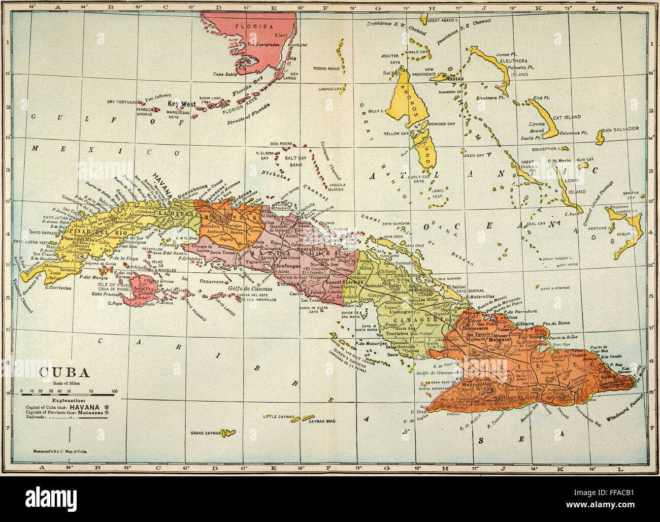 MAP: CUBA, 1900. /nMap of Cuba printed in the United States, c1900 ...