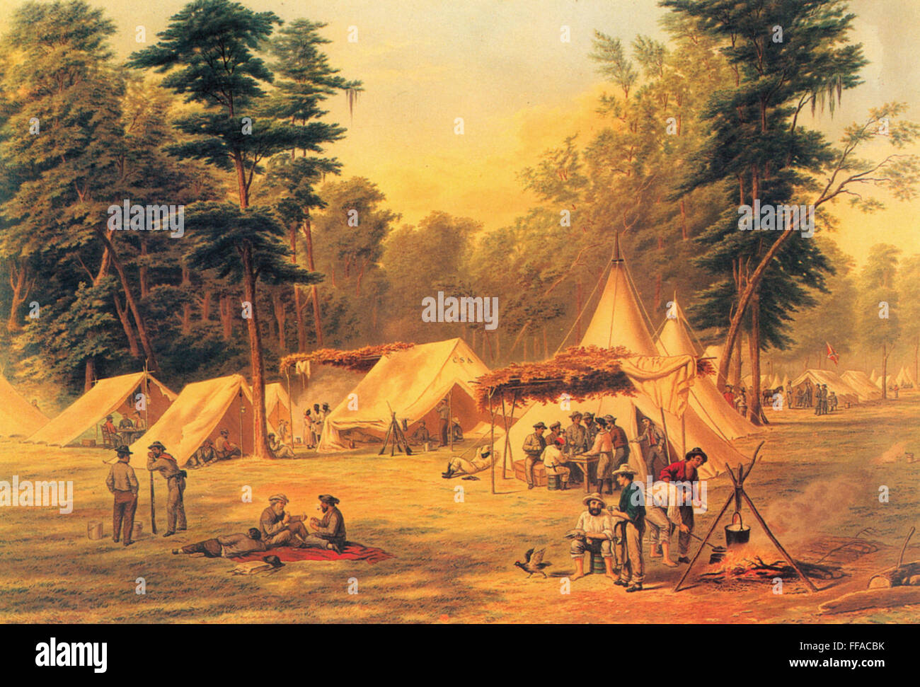 CHAPMAN: CONFEDERATE CAMP. /nConfederate Camp at Corinth, Mississippi ...