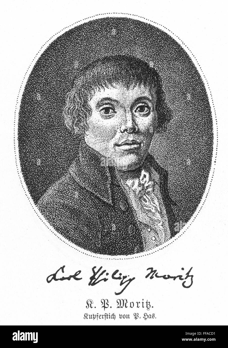 KARL PHILIPP MORITZ /n(1757-1793). German writer. Aquatint, German ...