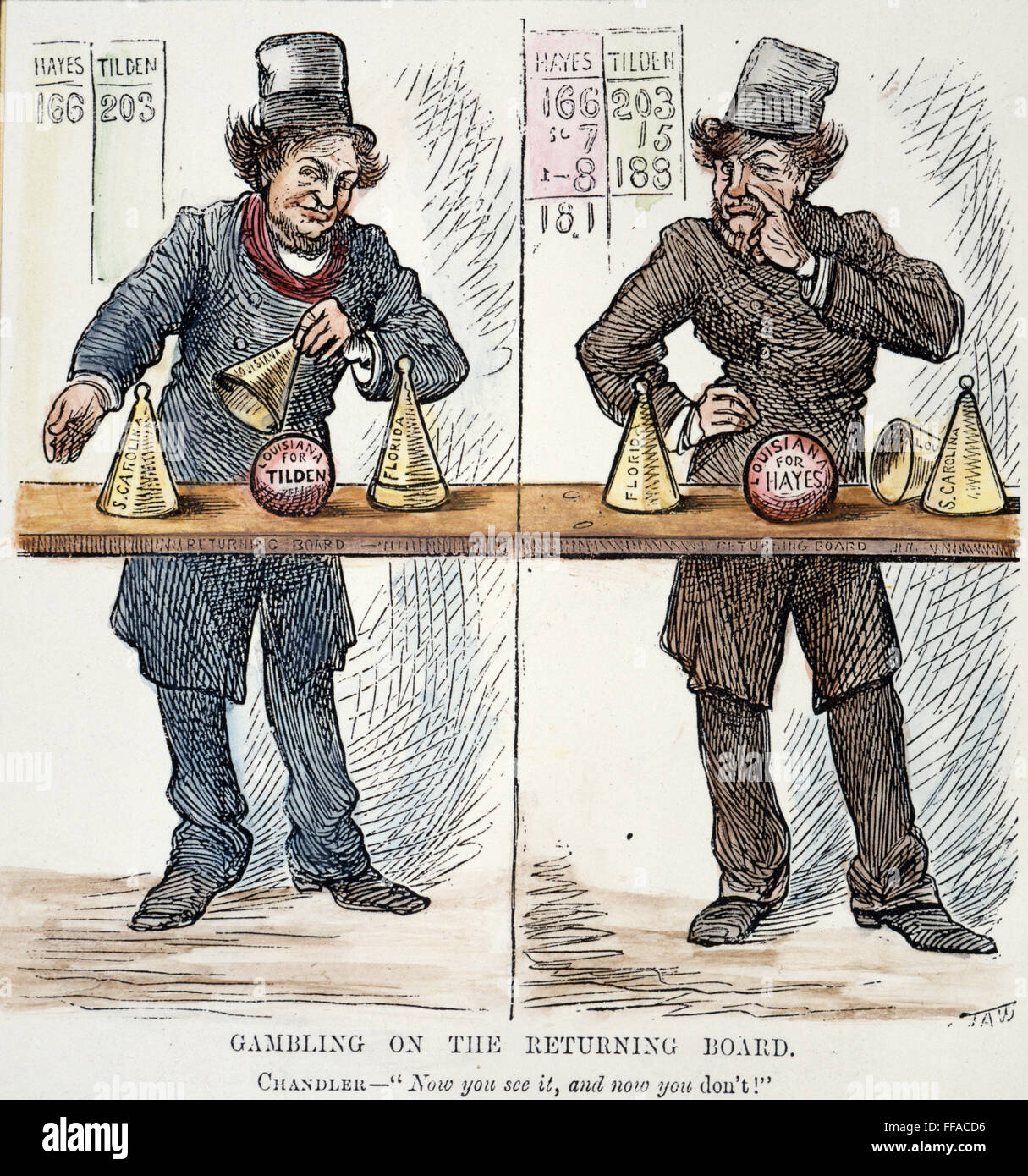 PRESIDENTIAL CAMPAIGN, 1876. /nContemporary American newspaper cartoon ...