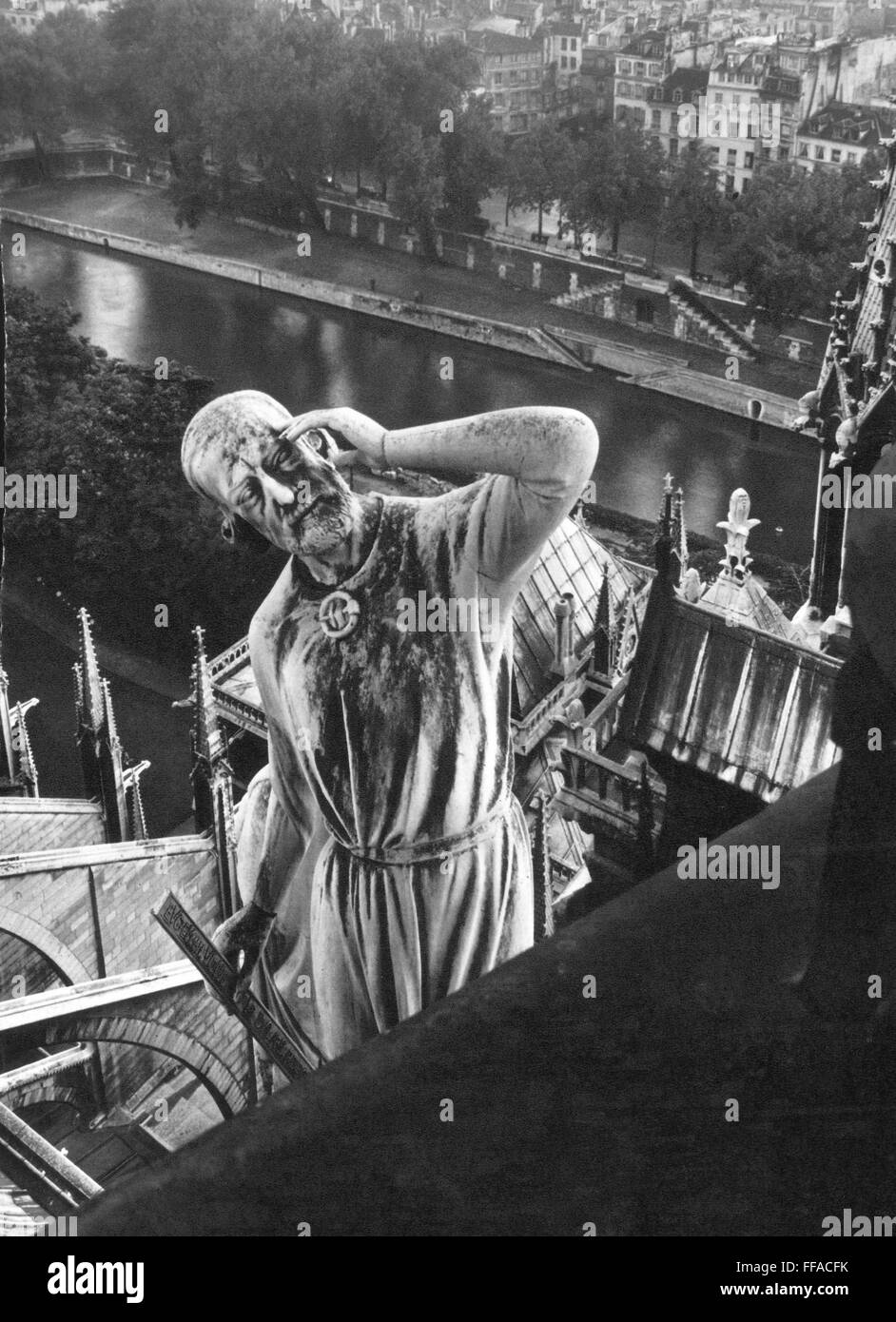 EUGENE VIOLLET LE DUC /n(1814-1879). French architect. A statue of him ...