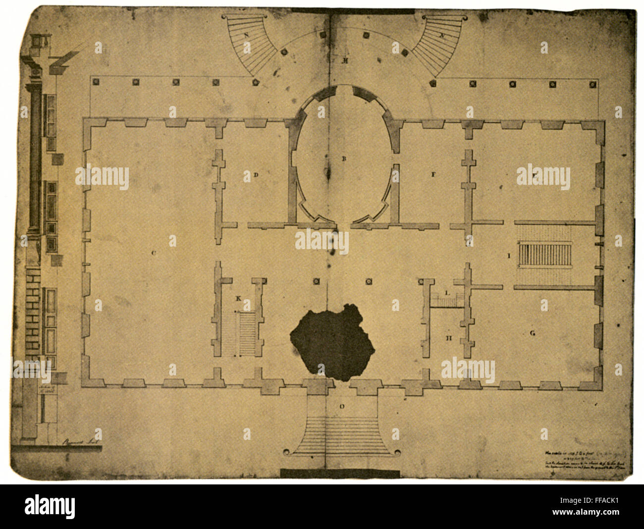 WHITE HOUSE: FLOOR PLAN. /nThe floor plan for the President's House ...