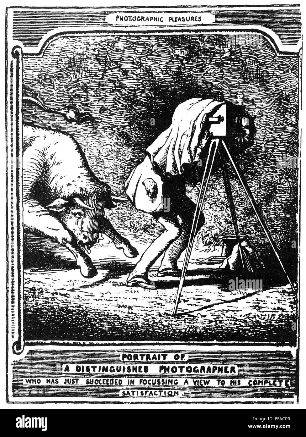 PHOTOGRAPHER: CARTOON. /nEnglish cartoon by Cuthbert Bede, 1855 Stock ...