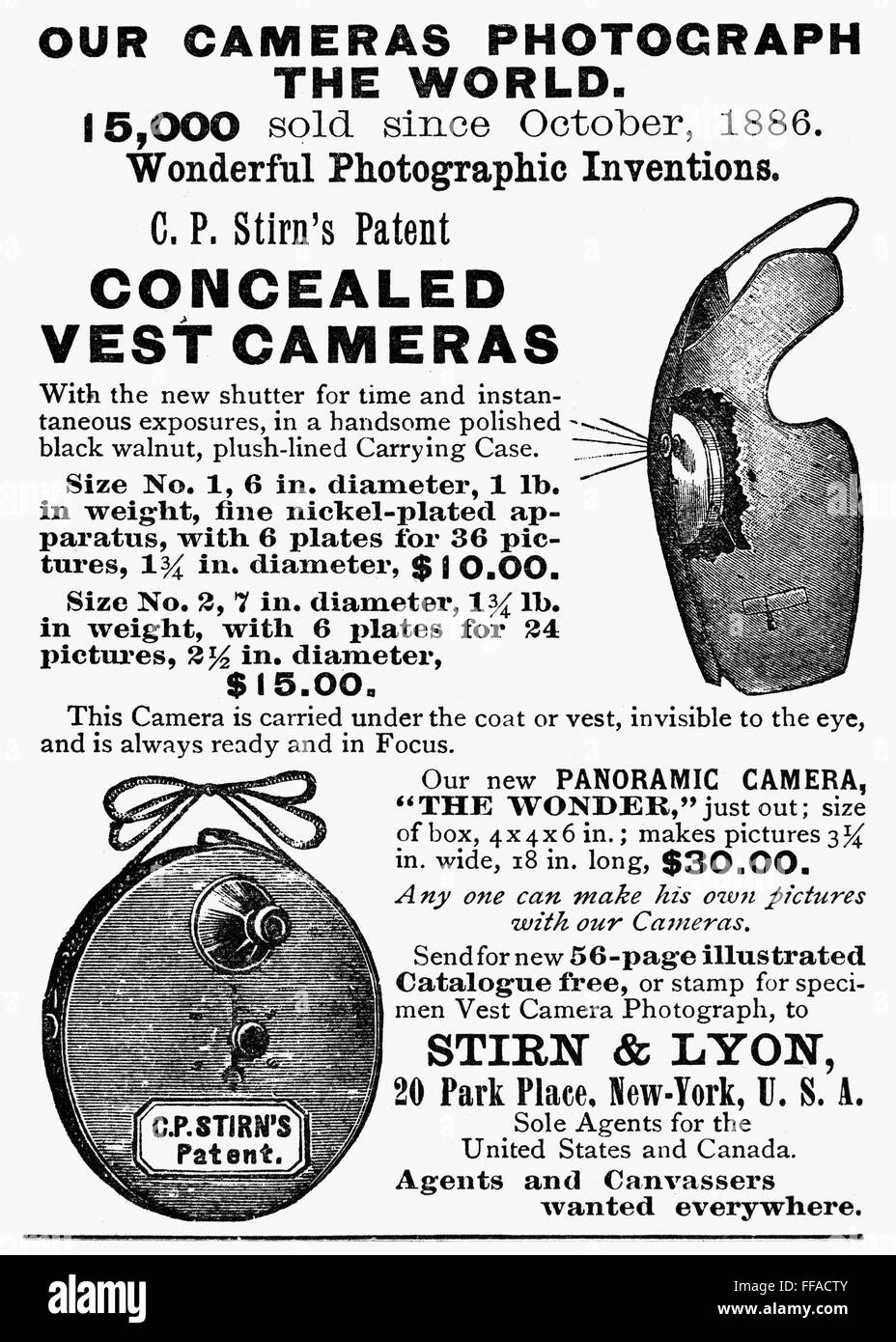 PHOTOGRAPHY: CAMERA, 1889. /nConcealed camera. American magazine ...