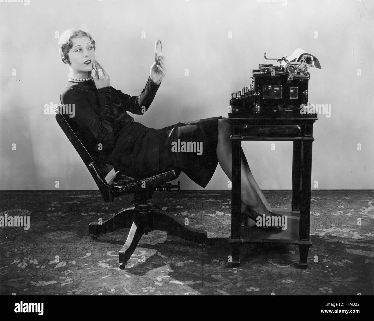 OFFICE: TYPIST, 1920s. /nA silent film still: American, 1920s Stock ...