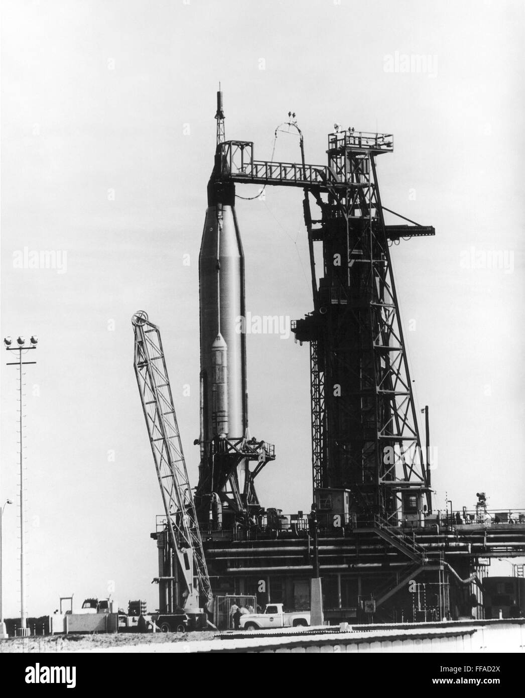 MERCURY-ATLAS 6, 1962. /nOverall view of Mercury spacecraft "Friendship ...