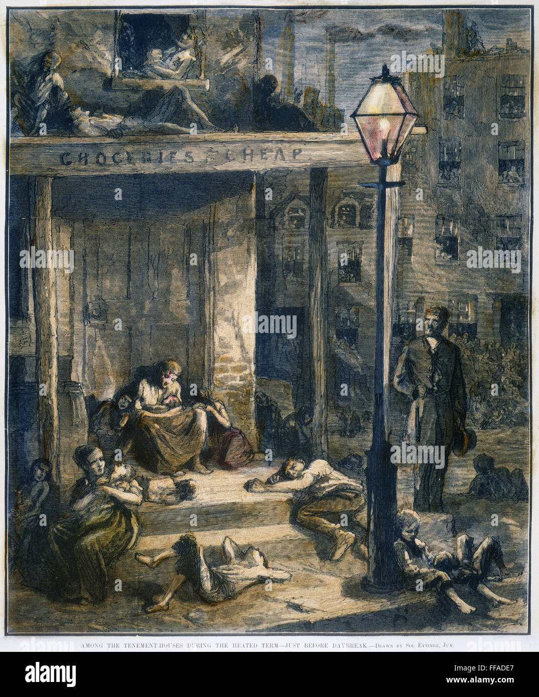 NEW YORK: POVERTY, 1879. /n'Among the tenement-houses during the heated ...
