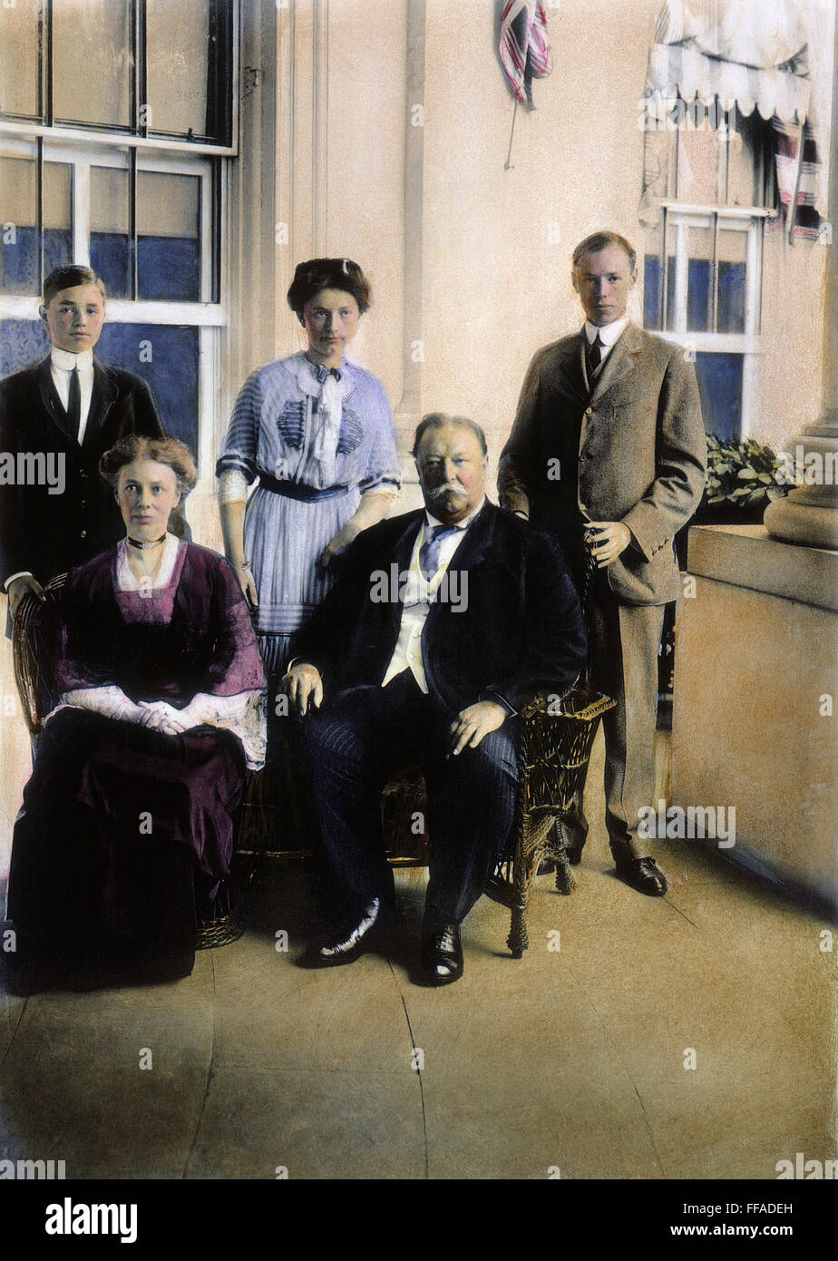 WILLIAM HOWARD TAFT /n(1857-1930) and Mrs. Taft with their children ...