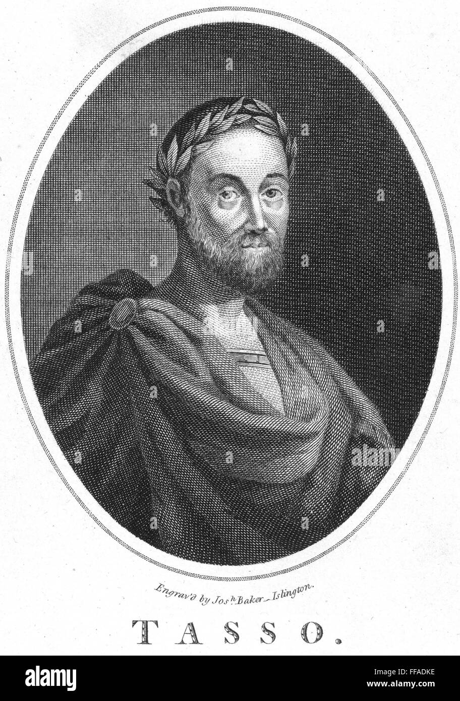 TORQUATO TASSO (1544-1595). /nItalian poet: English engraving, 19th ...