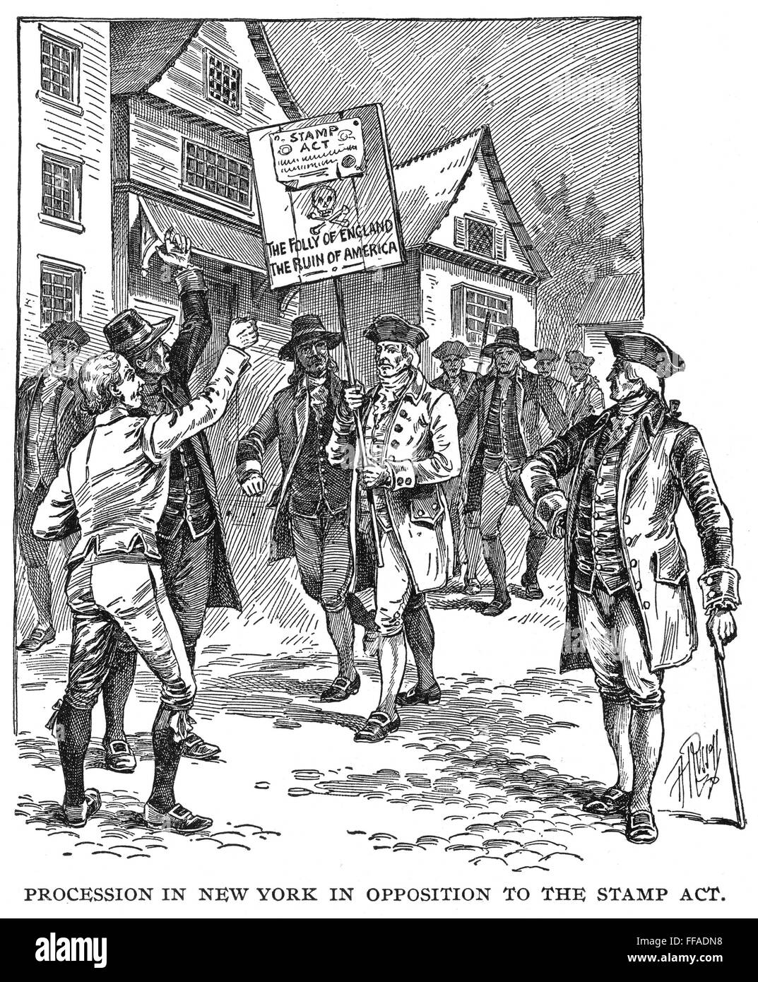 Stamp tax 1765 Black and White Stock Photos & Images - Alamy