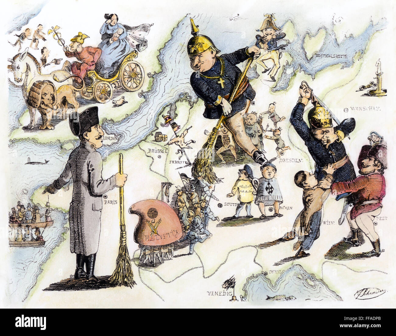 EUROPE: 1848 UPRISINGS./nAfter the uprisings in Europe in 1848 the ...