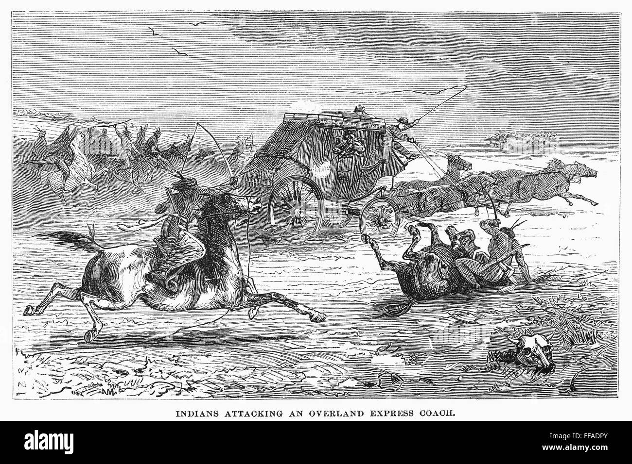 Stagecoach indian attack hi-res stock photography and images - Alamy