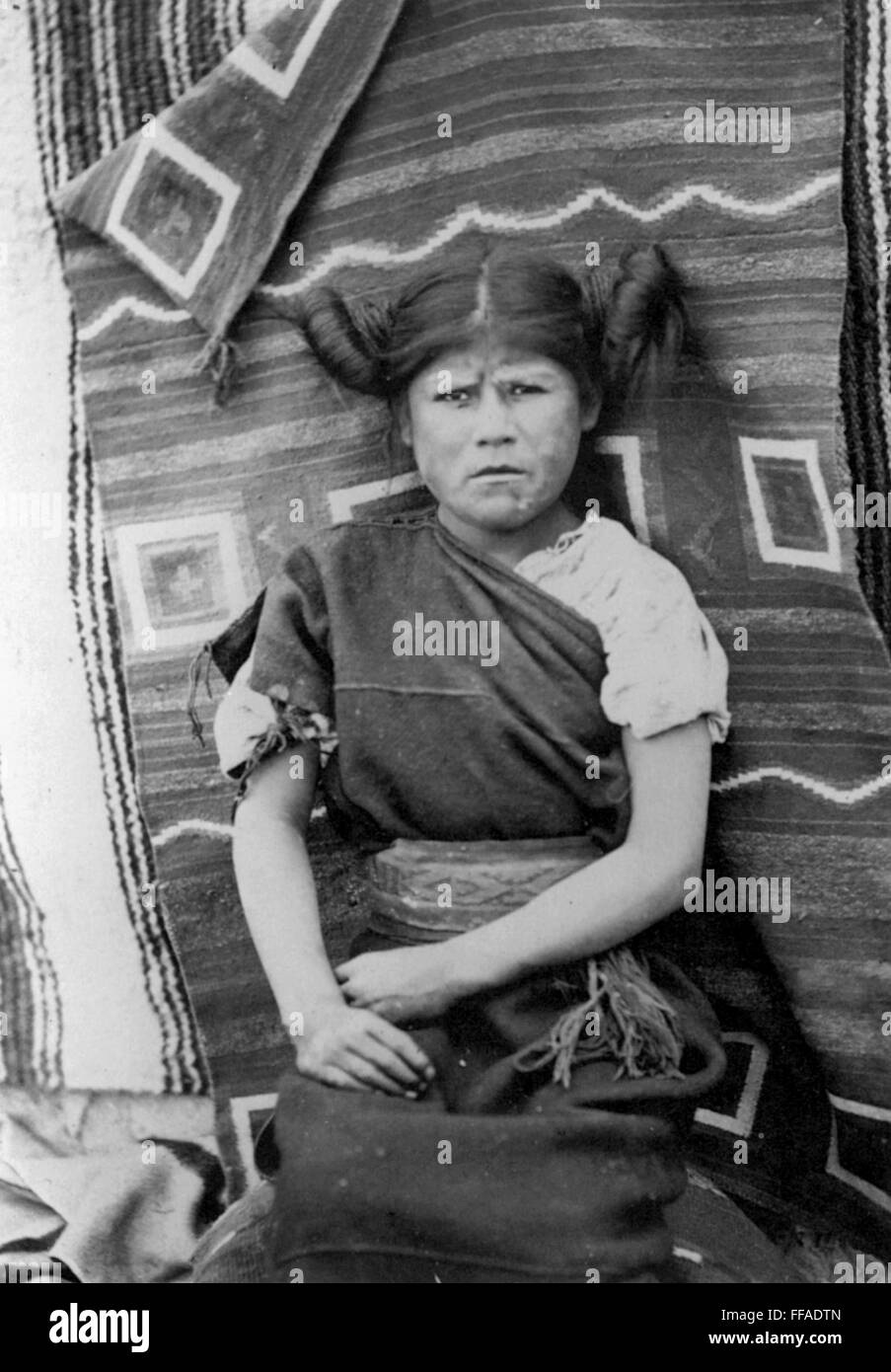 HOPI GIRL, 1879. /nA Hopi Native American girl. Photographed by John K ...
