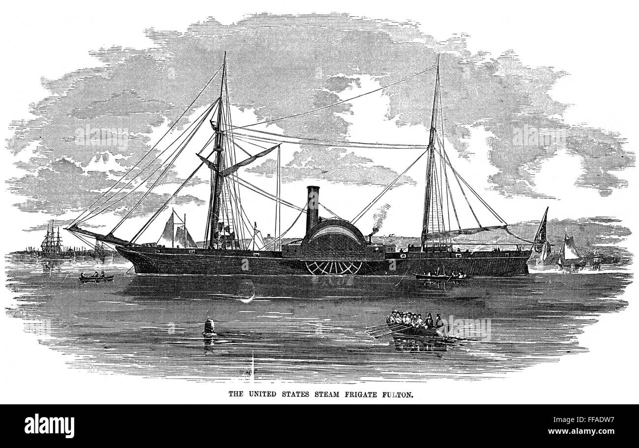 FULTON STEAM FRIGATE, 1814. /nThe Fulton Steam Frigate (also known as ...