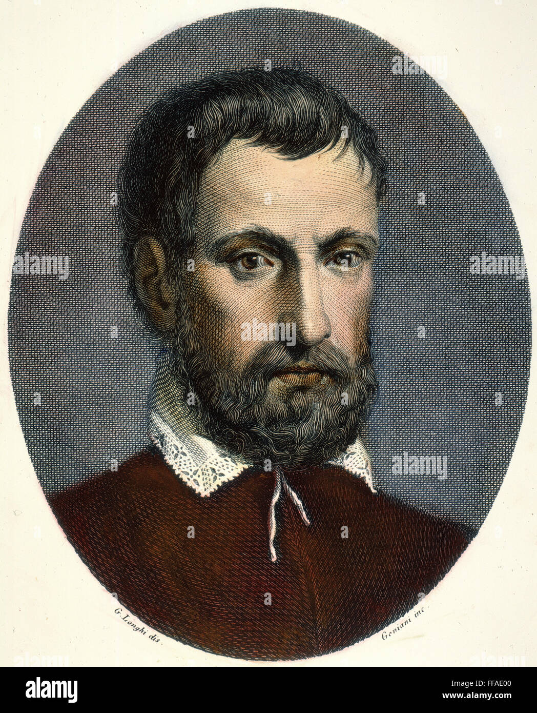 BENVENUTO CELLINI. /n(1500-1571): line engraving, Italian, 1812 Stock ...