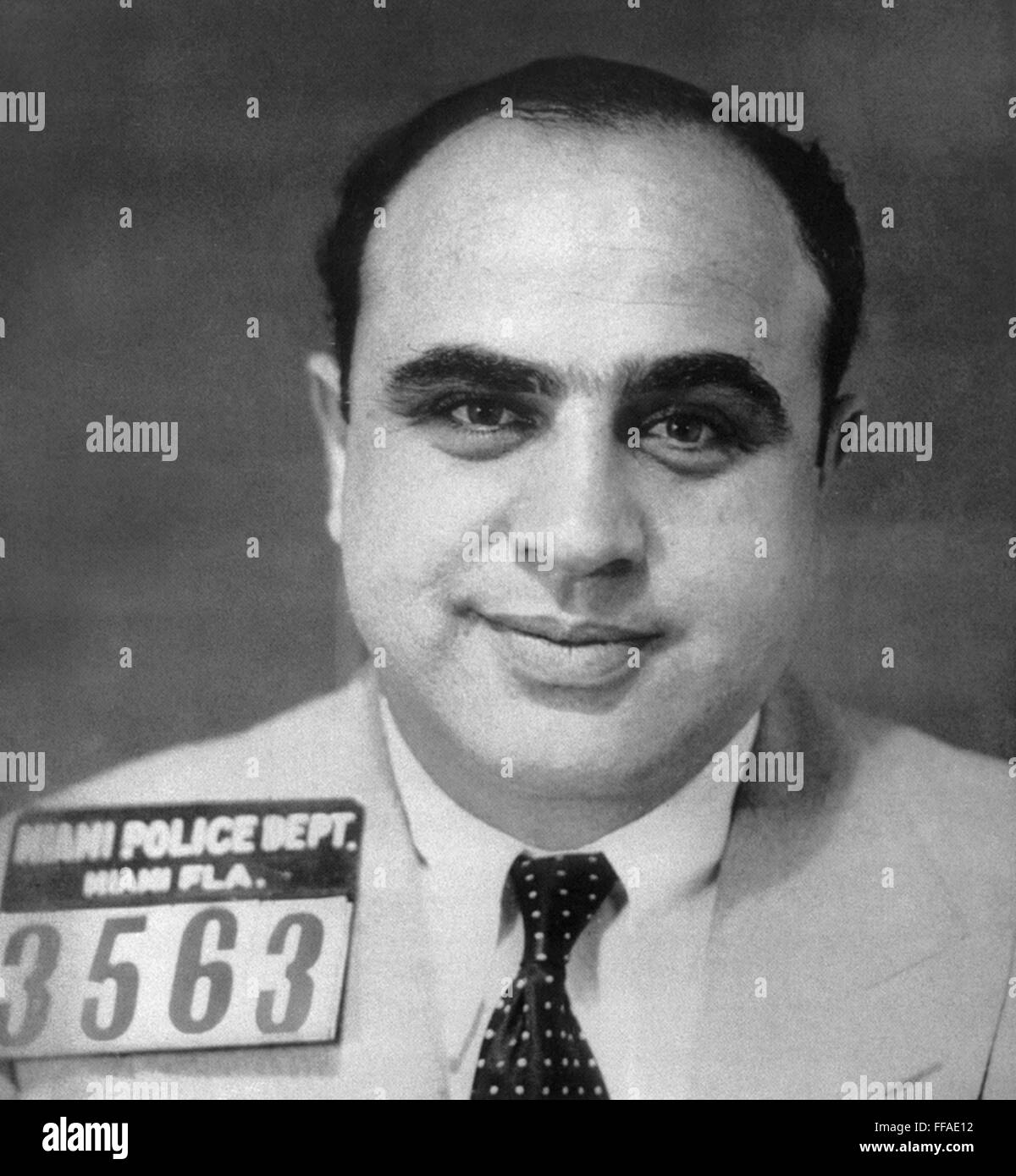 ALPHONSE CAPONE (1899-1947). /nAmerican gangster. Photographed after ...
