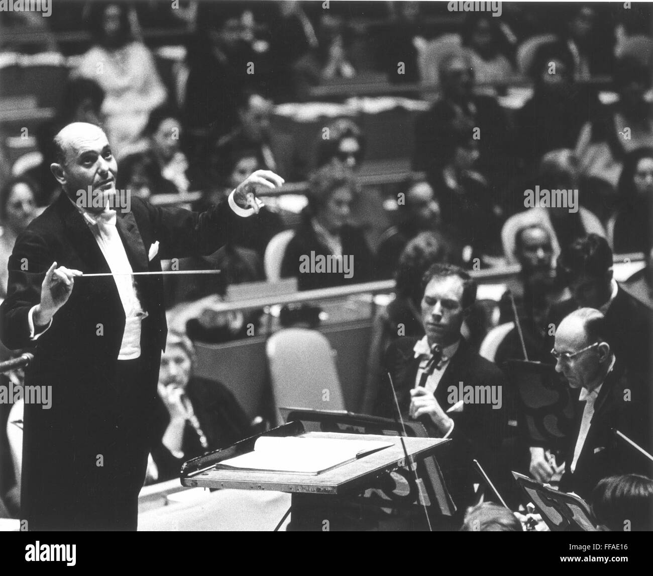 GEORG SOLTI (1912-1997). /nHungarian conductor. Conducting the London ...