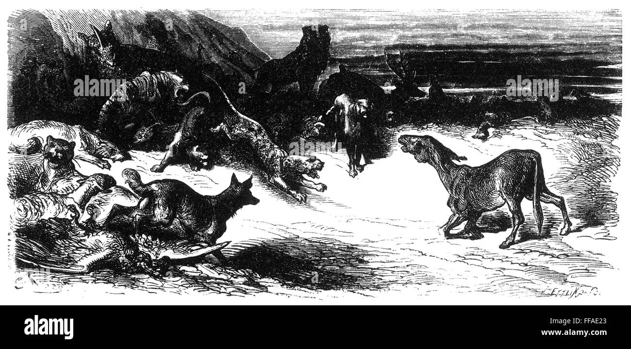 ANIMALS SICK OF THE PLAGUE. /nStory by Jean de La Fontaine (1621-1695 ...