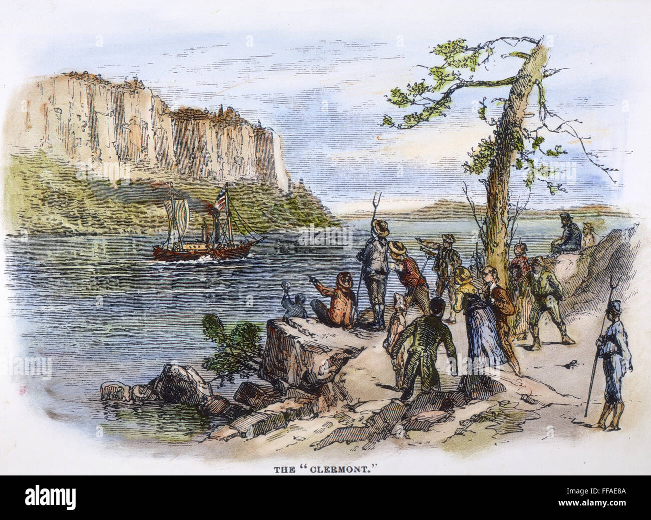 ROBERT FULTON'S CLERMONT. /nRobert Fulton's steamboat, 'Clermont ...