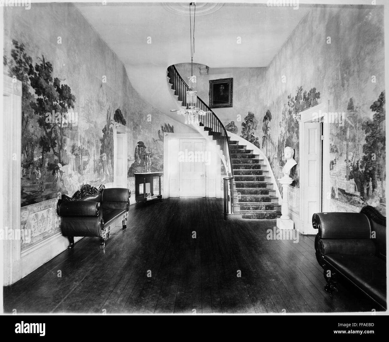 HERMITAGE: ENTRANCE HALL. /nPresident Andrew Jackson's home at the ...