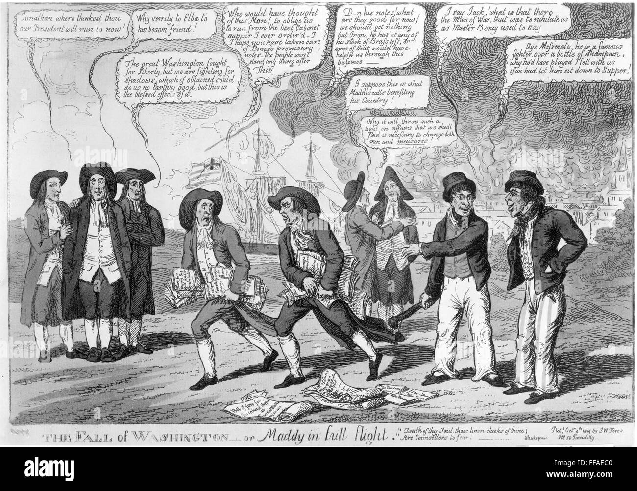 The burning of washington in 1814 hi-res stock photography and images ...