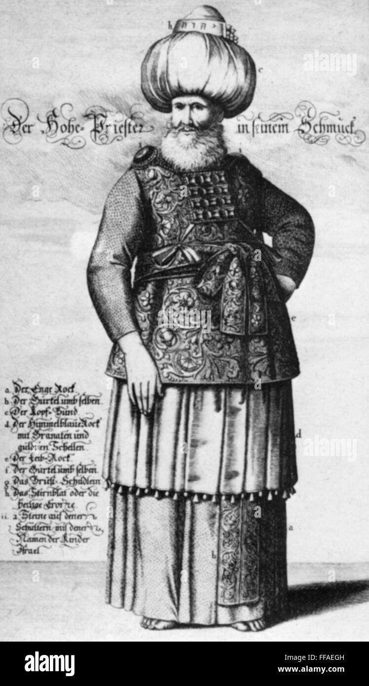 JUDAISM: SADDUCEE. /nLine engraving, German, 18th century Stock Photo ...
