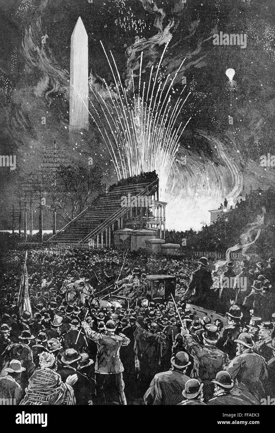 CLEVELAND INAUGURATION. /nEvening fireworks at Washington, D.C., 4 ...