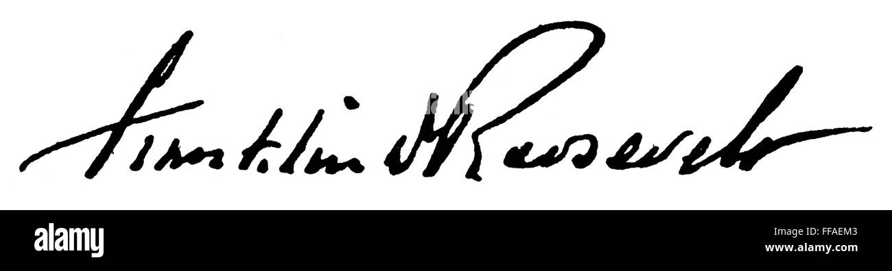 ROOSEVELT SIGNATURE. /nAutograph siganture of Franklin Delano Roosevelt ...