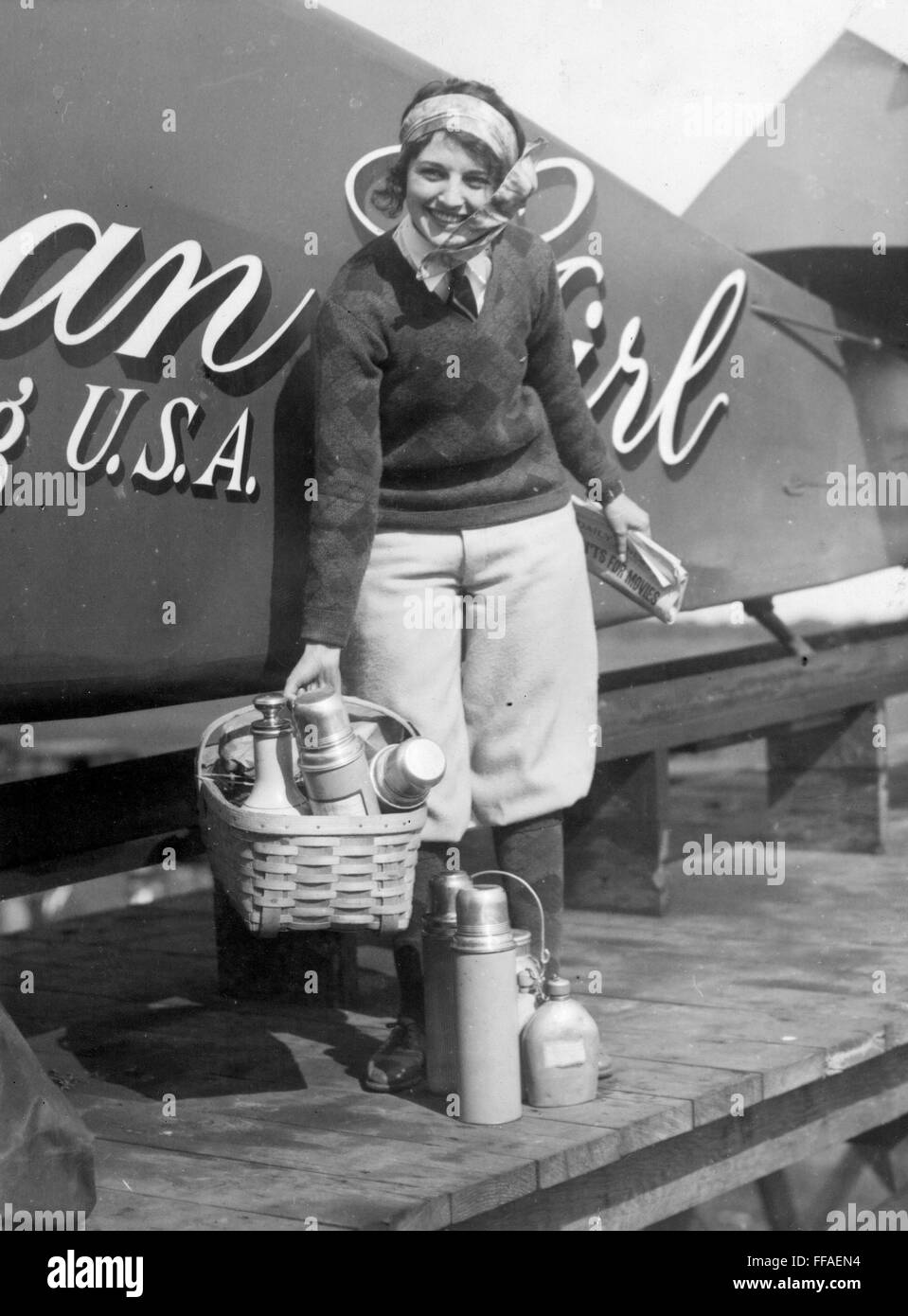 RUTH ELDER (1902-1977). /nAmerican aviatrix. Photographed before her ...