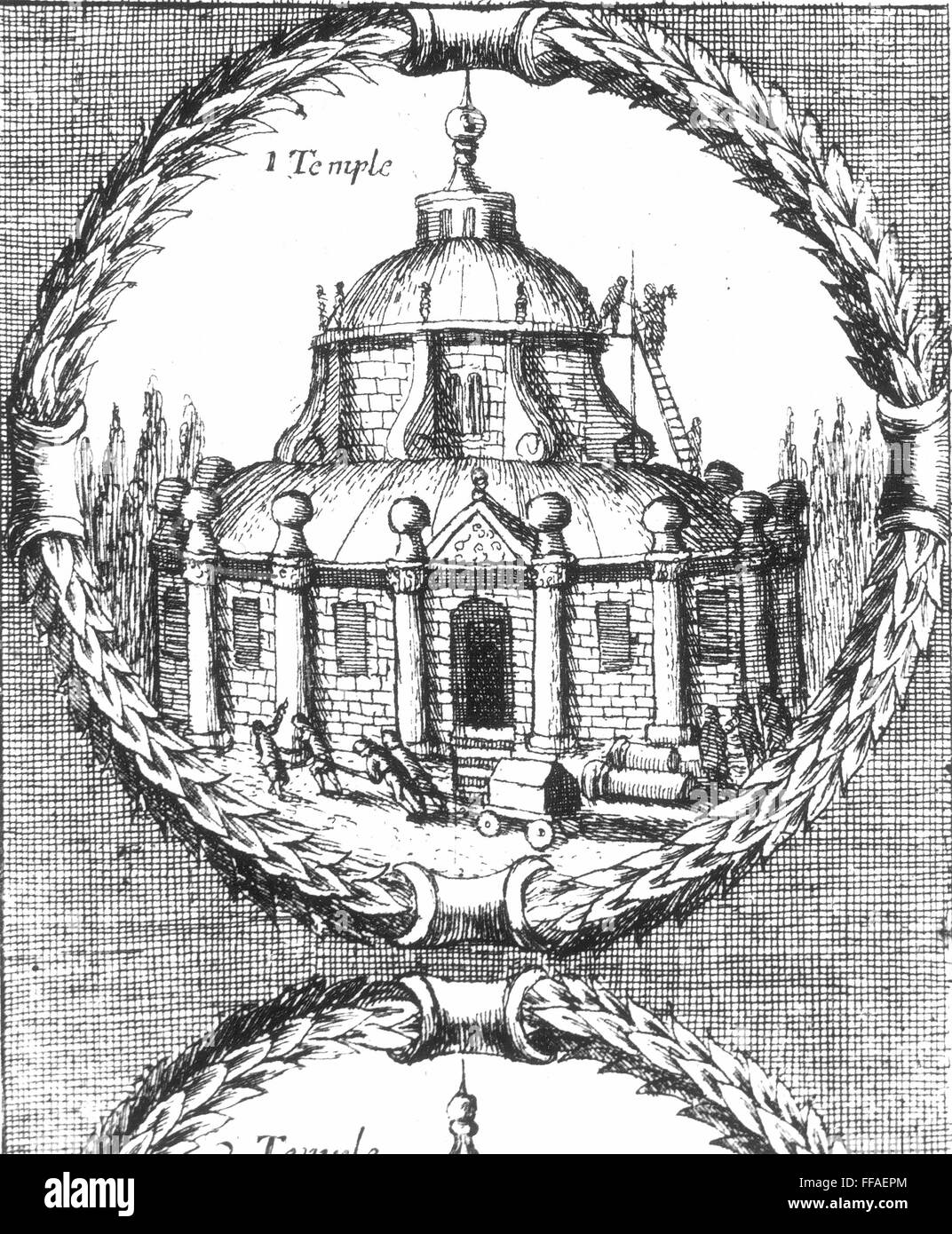 TEMPLE OF SOLOMON. /nDetail from the frontispiece to Archbishop James ...