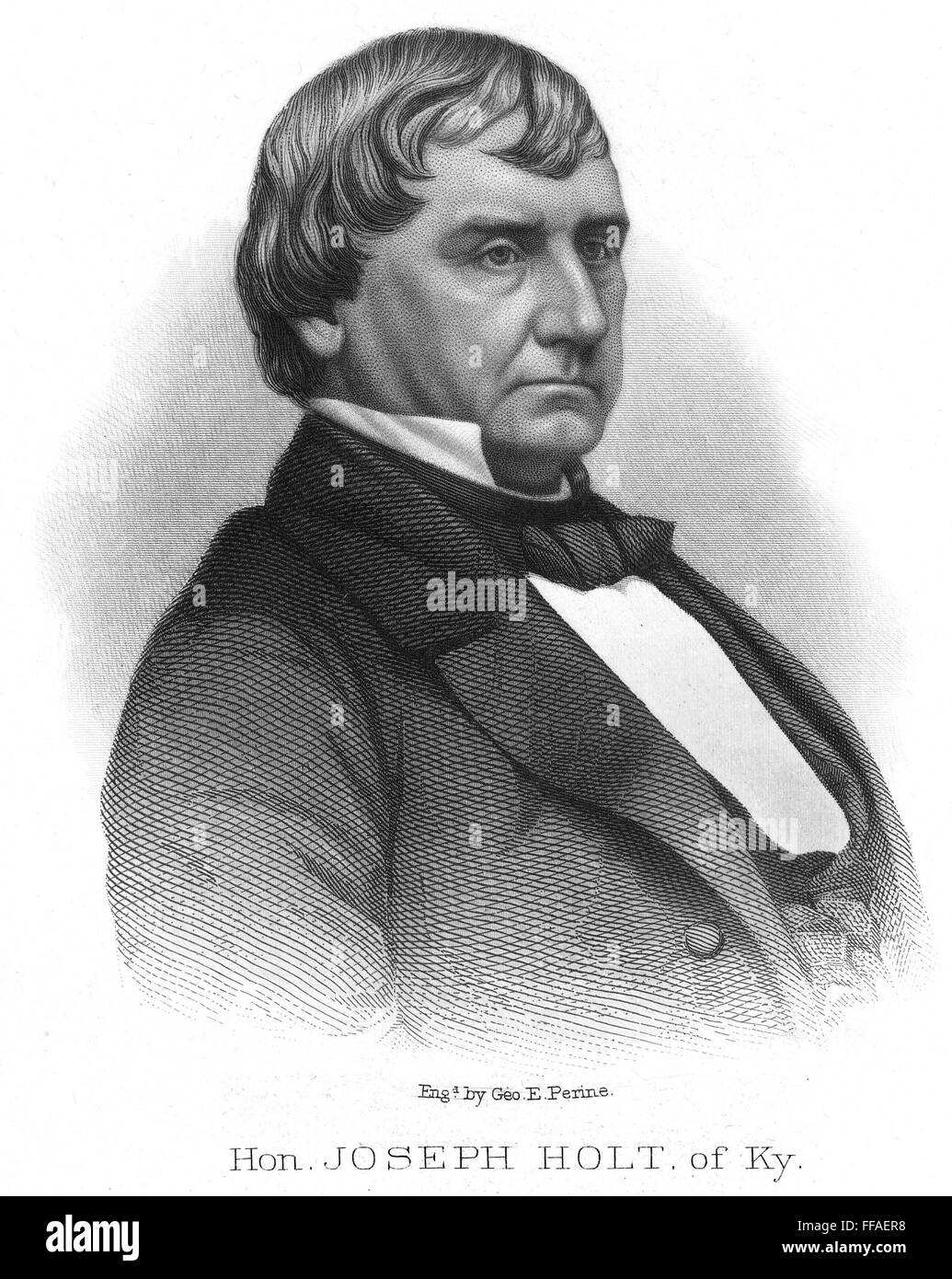 JOSEPH HOLT (1807-1894). /nAmerican politician. Steel engraving, 1861 ...
