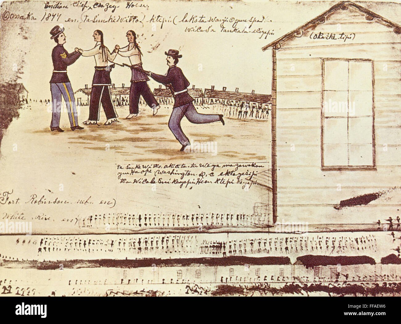 CRAZY HORSE (1849?-1877). /nNative American Oglala Sioux chief. The ...