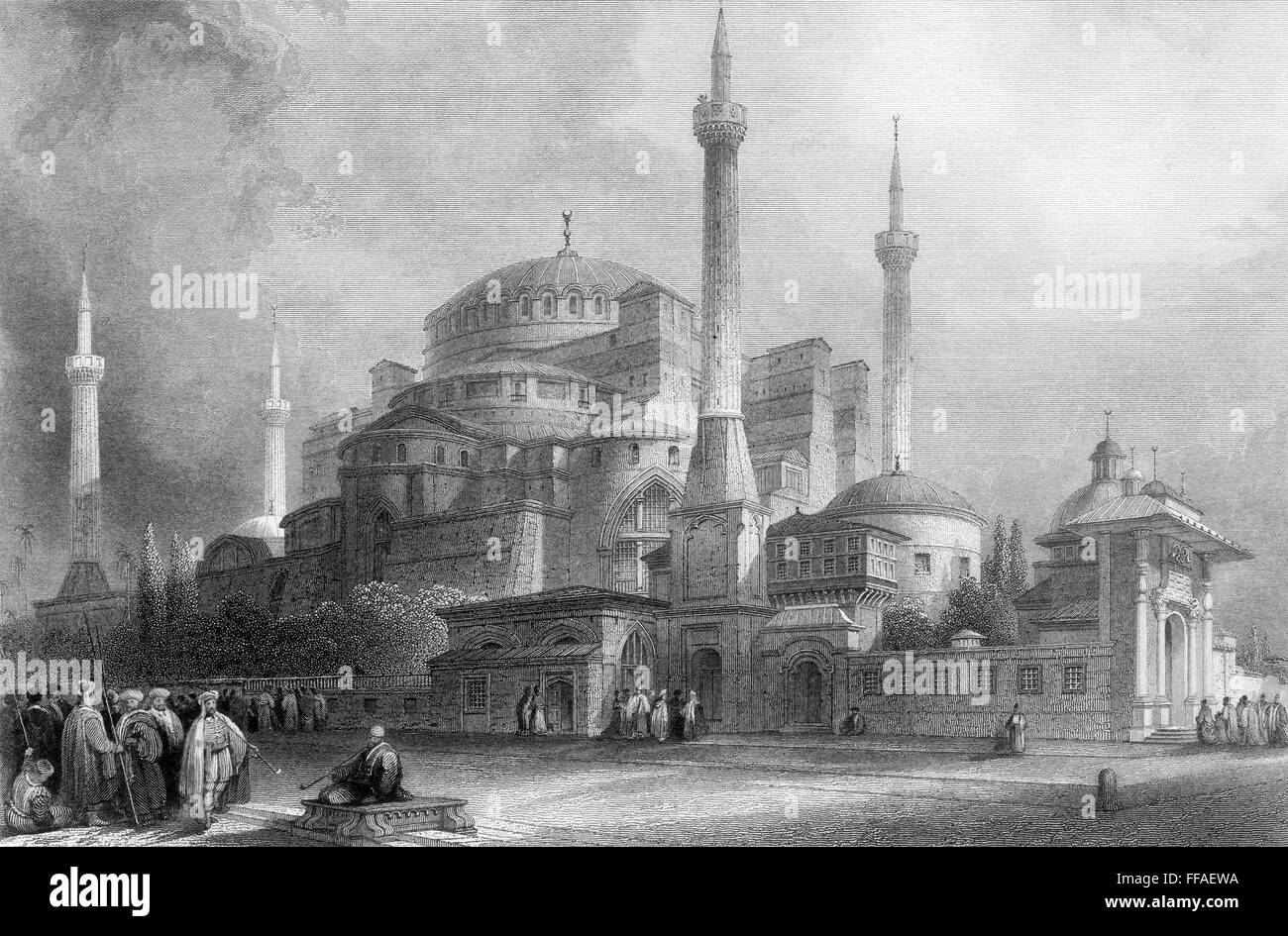 CONSTANTINOPLE: ST. SOPHIA. /nConstantinople, Turkey. Steel engraving ...