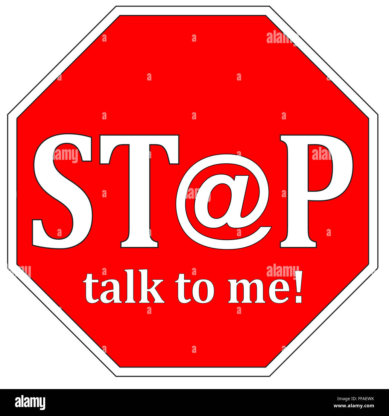 Stop writing emails Stock Photo - Alamy