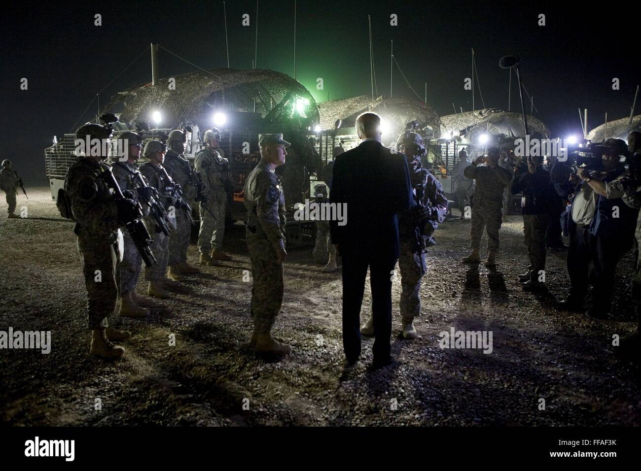 U.S Vice President Joe Biden visits with troops in the 4Ð2 Stryker ...