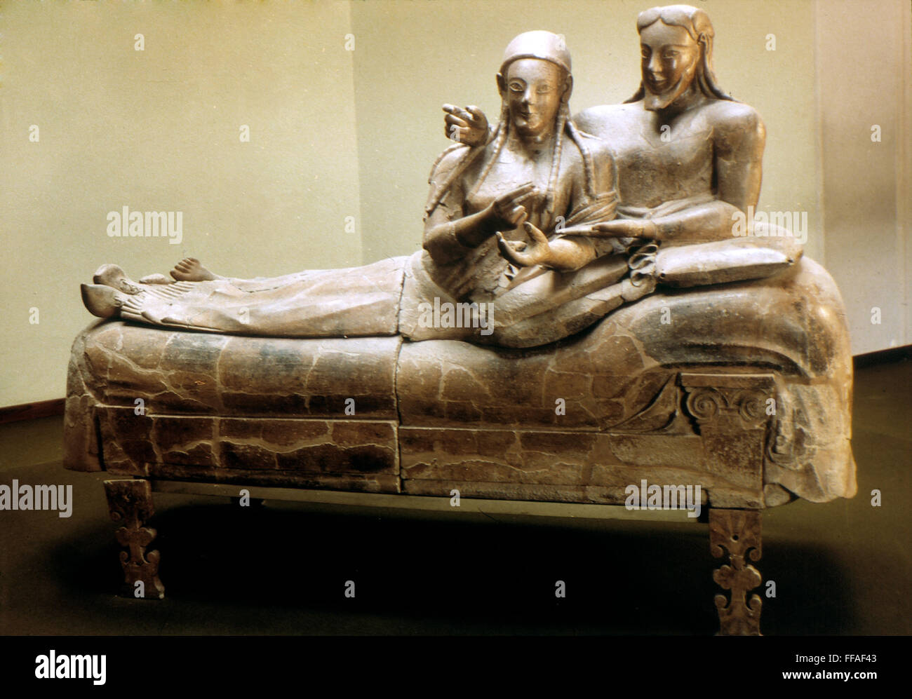ETRUSCAN ART: SARCOPHAGUS. /nSarcophagus of a married couple from ...