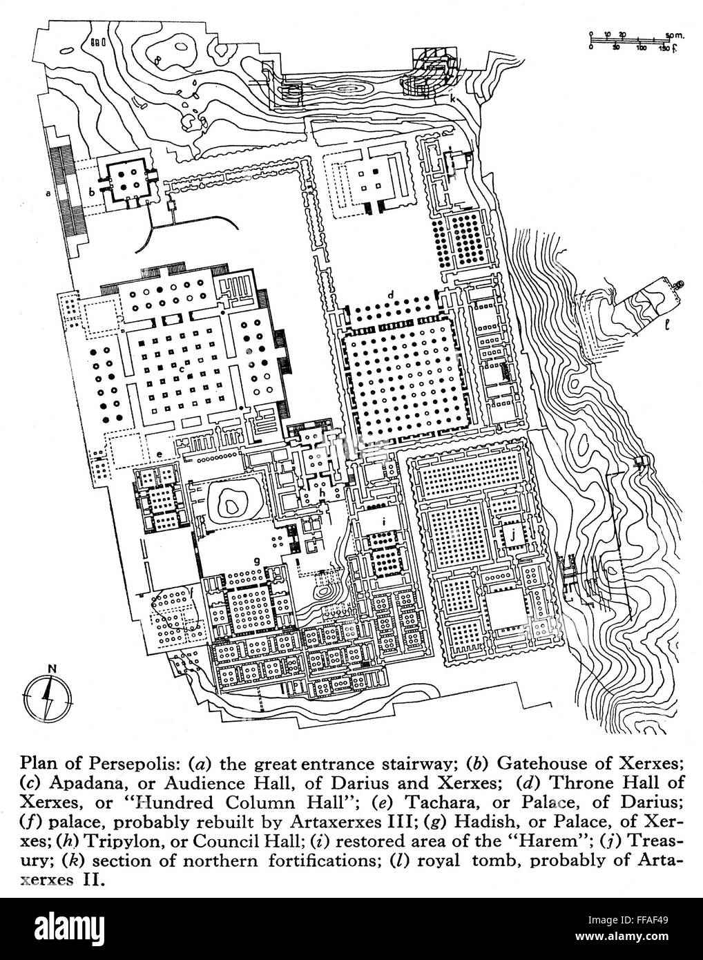 IRAN: PLAN OF PERSEPOLIS Stock Photo - Alamy