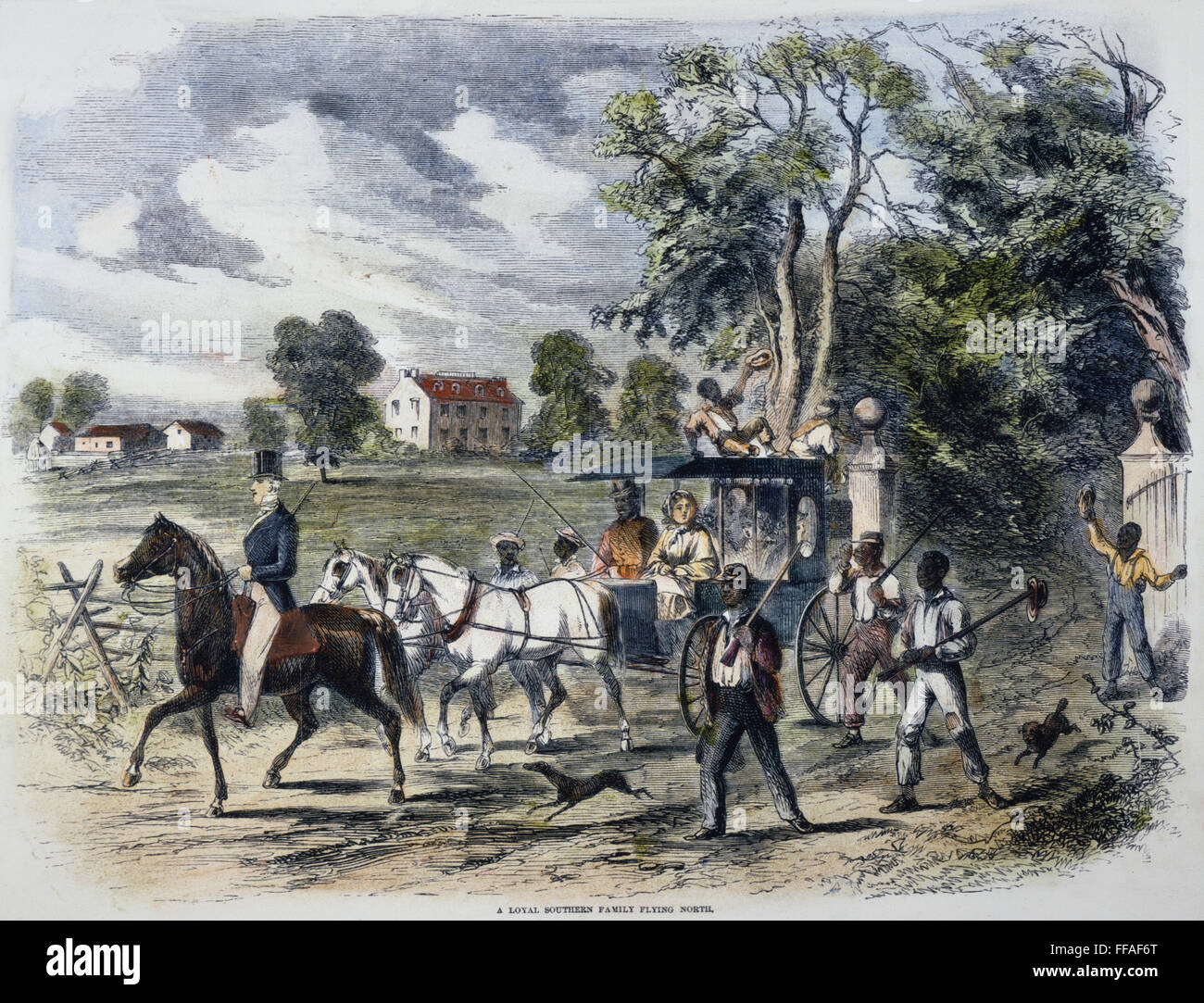 PRO-UNION SOUTH, 1862. /nA wealthy pro-Union family leaving its ...