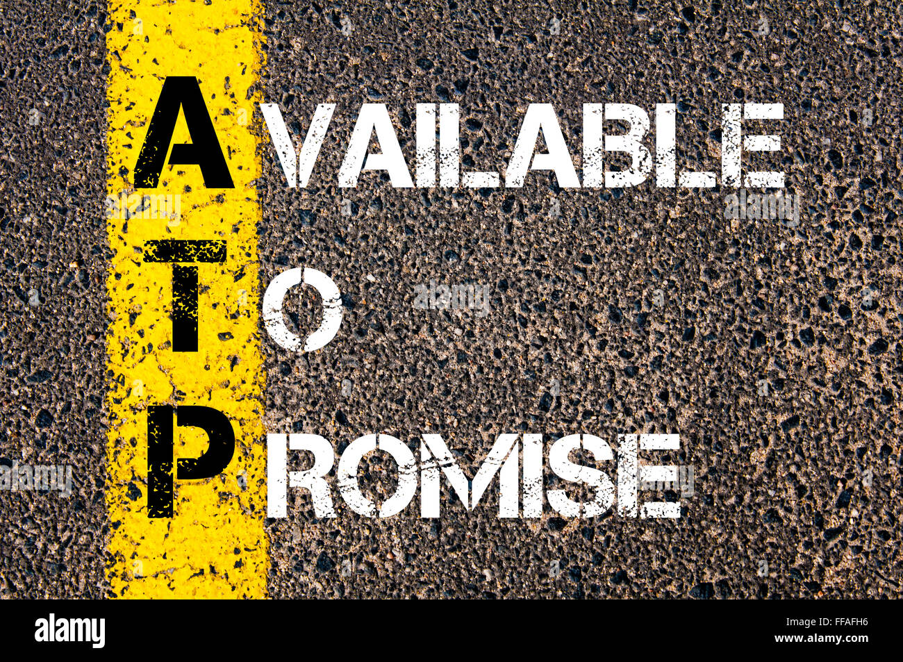 Concept image of Business Acronym AQ Absolute Quality written over road ...