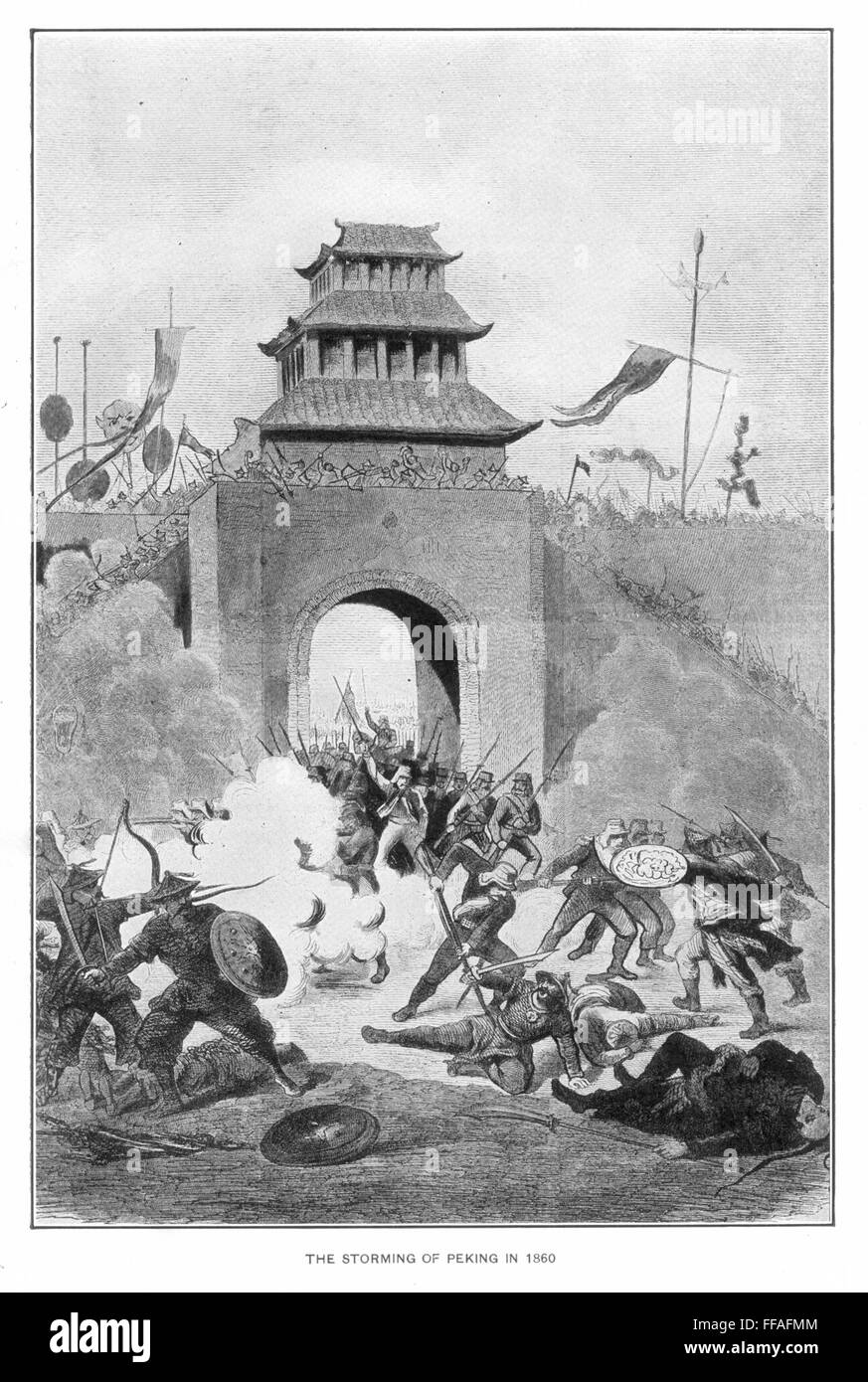 SECOND OPIUM WAR, 1860. /nThe storming of Peking, China, by allied ...