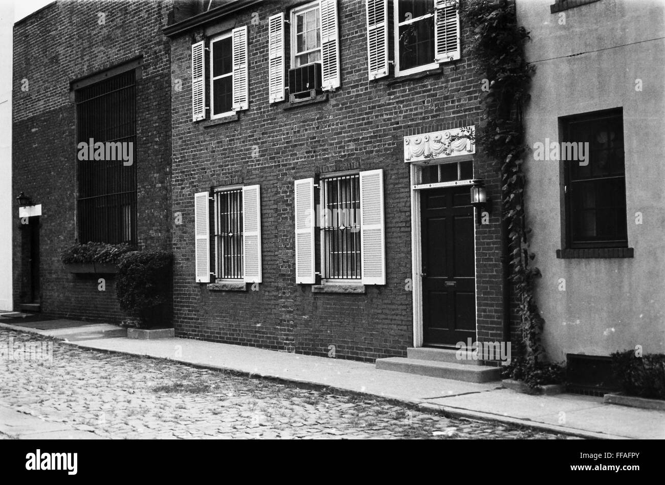 NEW YORK: WASHINGTON MEWS. /nA house in the alley just north of ...