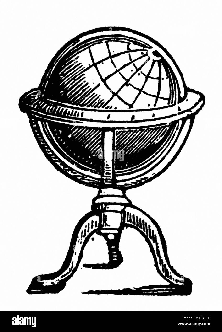GLOBE, 19th CENTURY. /nWood engraving, 19th century Stock Photo - Alamy