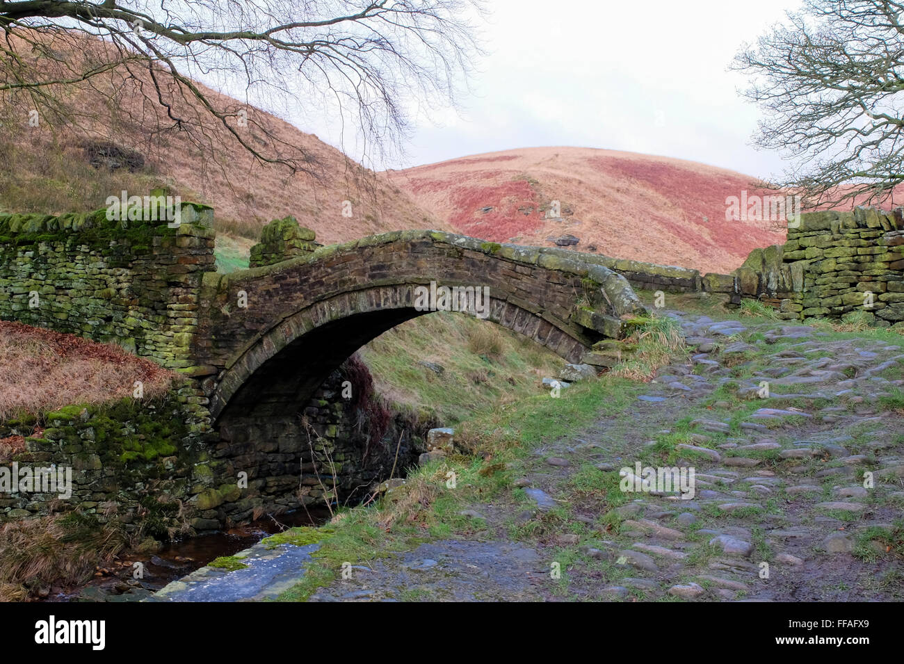Pack Horse Bridge, on the Pennine Way at Marsden Stock Photo - Alamy