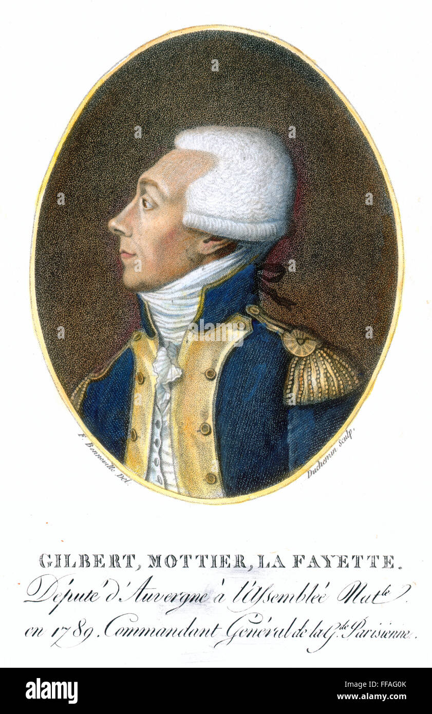 MARQUIS de LAFAYETTE /n(1757-1834). French soldier and statesman ...