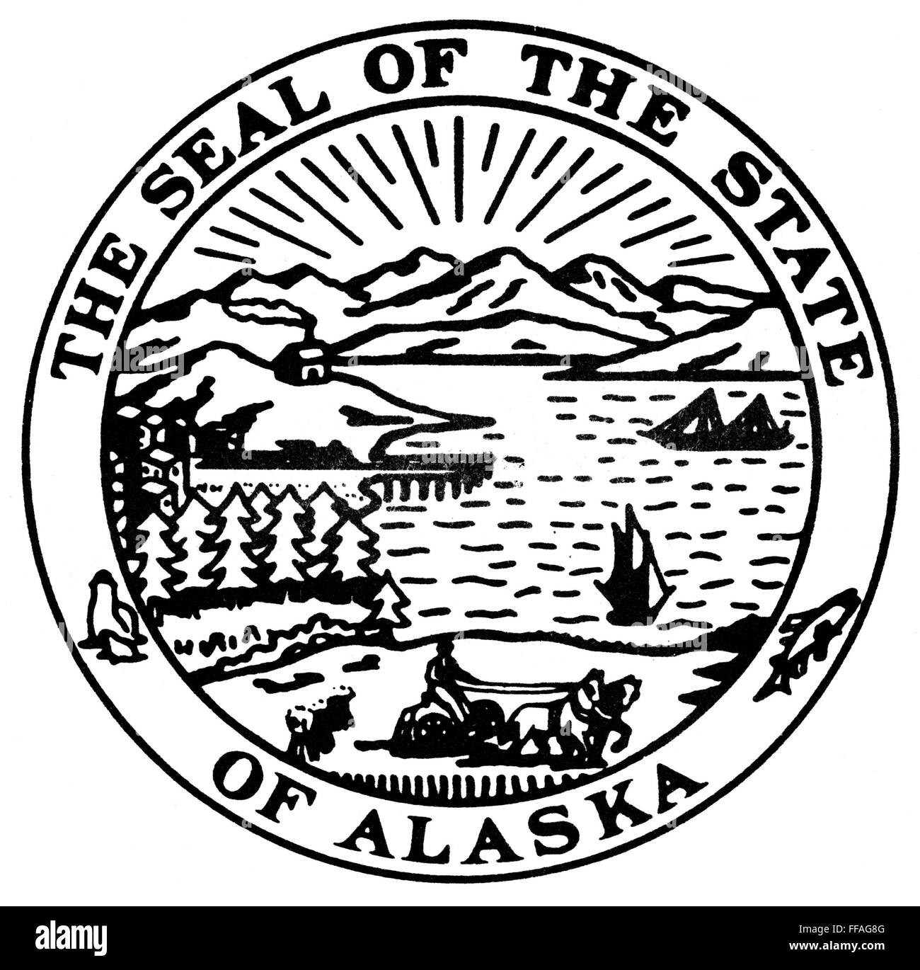 ALASKA STATE SEAL Stock Photo - Alamy